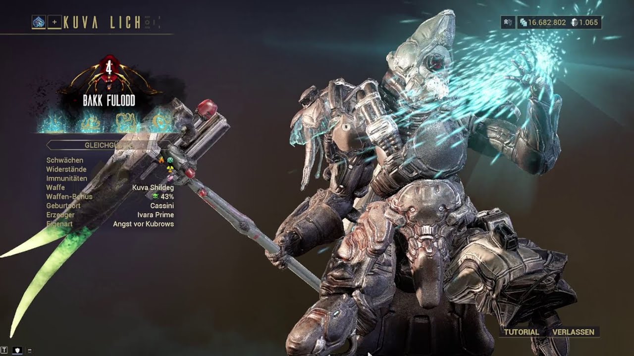 Warframe: Kuva Lich BAKK FULODD (L4, Kuva Shildeg, Ivara Prime Helm ...