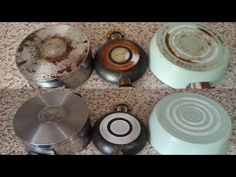 Sadece 5 Dakikada yanmış Tencere Temizleme Yöntemi | Kararmış Tava Tencere Parlatma