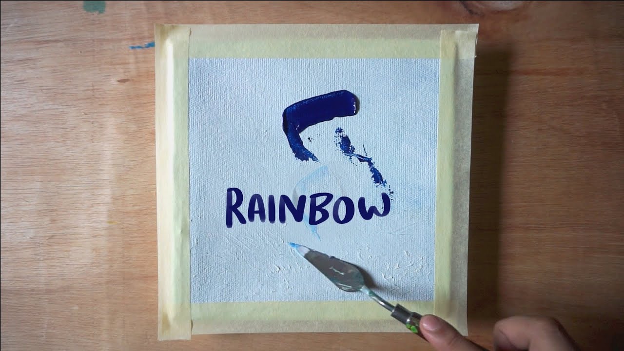 Daily Painting #22 / Acrylic / Rainbow / How To Paint RainbowWith ...