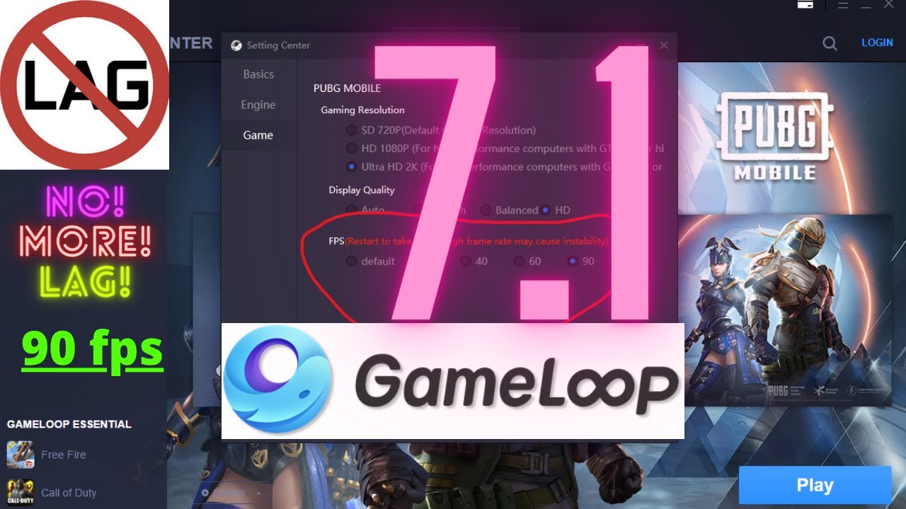 PUBG MOBILE NO MORE LAG GAMELOOP 7.1 IS HERE WITH (90FPS) :) - YouTube