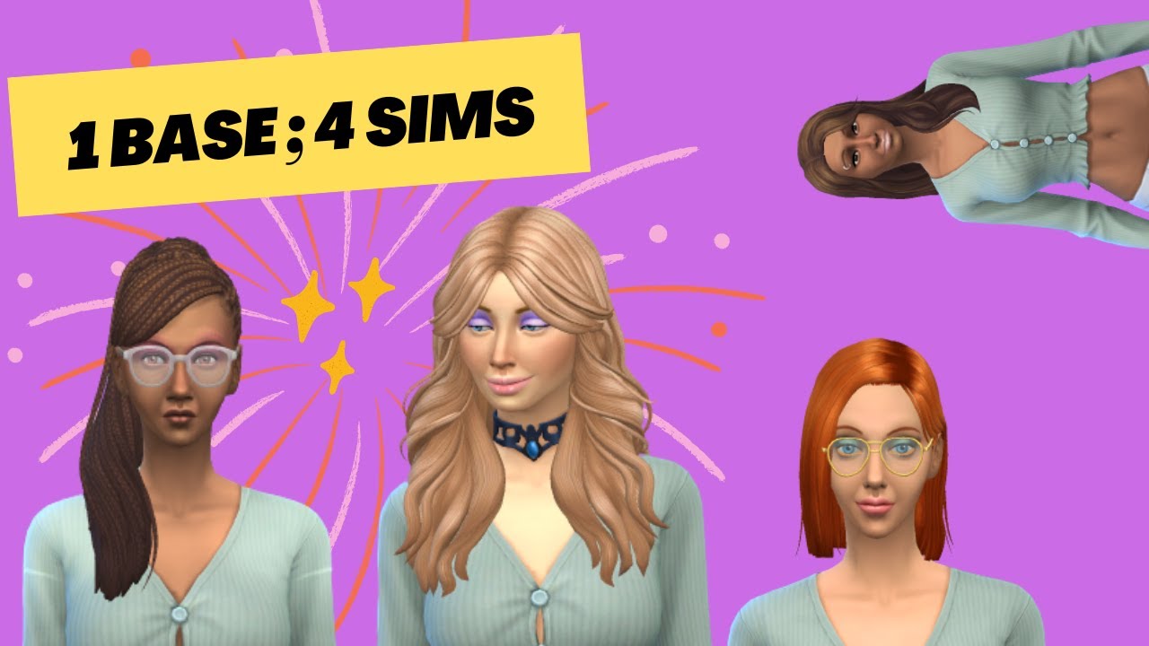 1 base ; 4 sims |Challenge sims 4 - YouTube