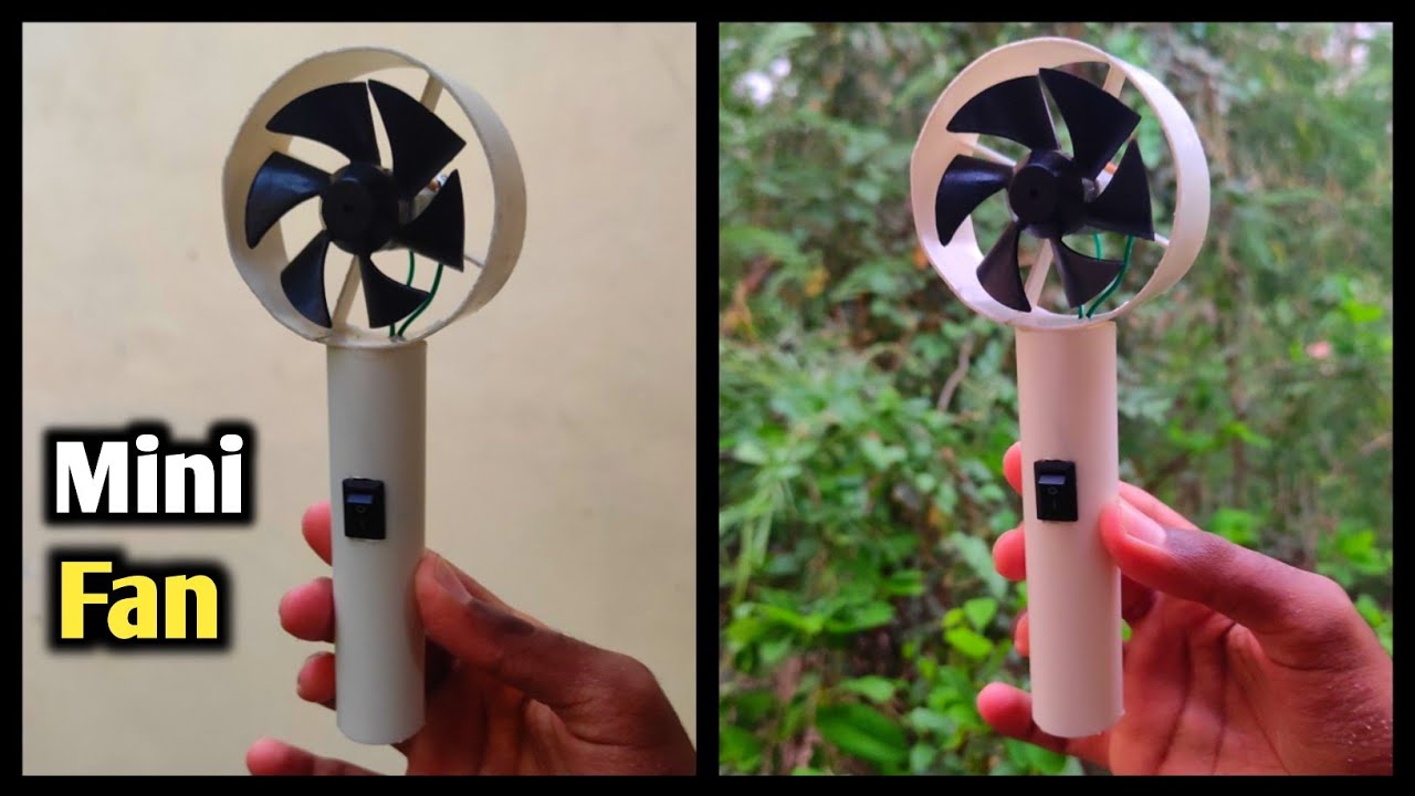 DIY Air Cooling Handheld Fan with PVC PIPE | How to make handheld fan ...