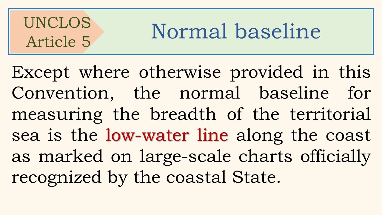 Law of the Sea Convention, Article 5, Normal baseline - YouTube