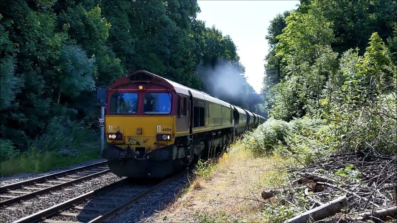 Sutton Park Line - 66014 clagging on 6M60 - YouTube