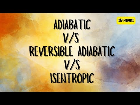 हिंदी में | Reversible adiabatic v/s Isentropic process - YouTube