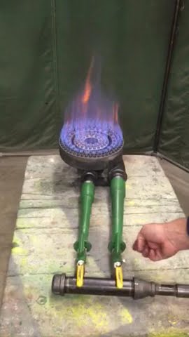 V12 Raised Port Multi Ring Burner & Round Gas Burner - YouTube