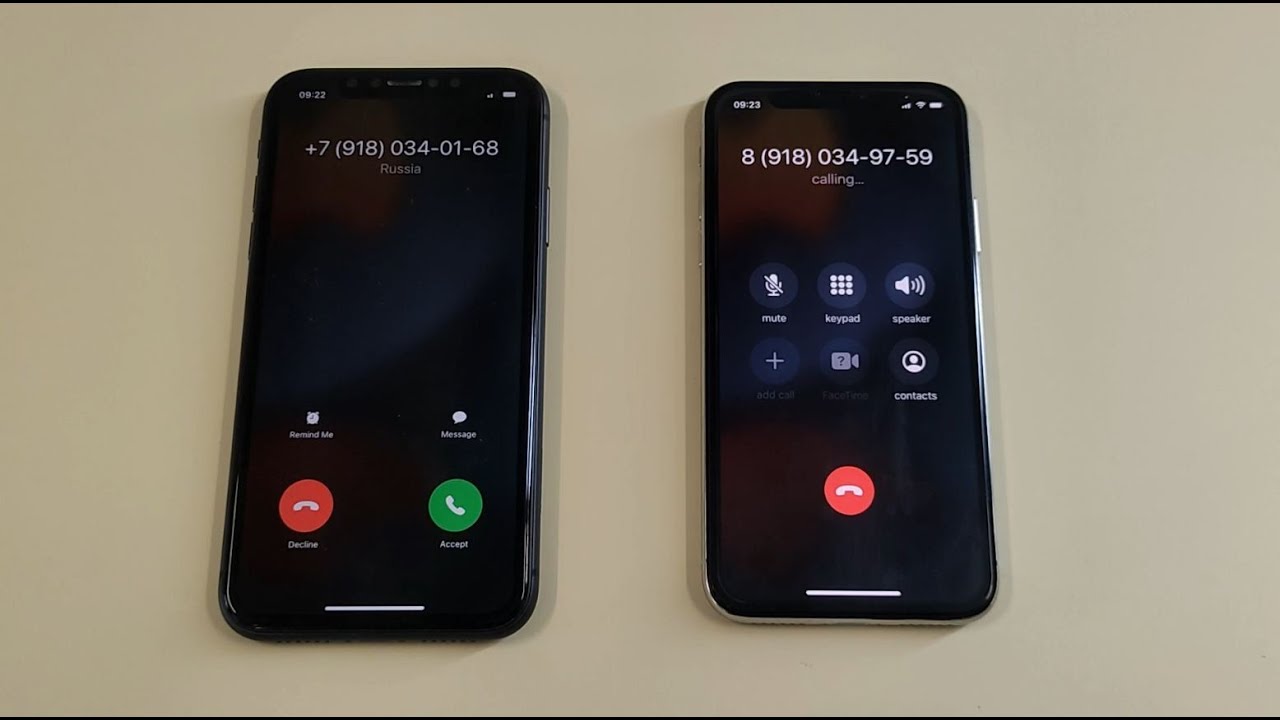 Incoming call & Outgoing call at the Same Time Apple iPhone X vs 11 ...