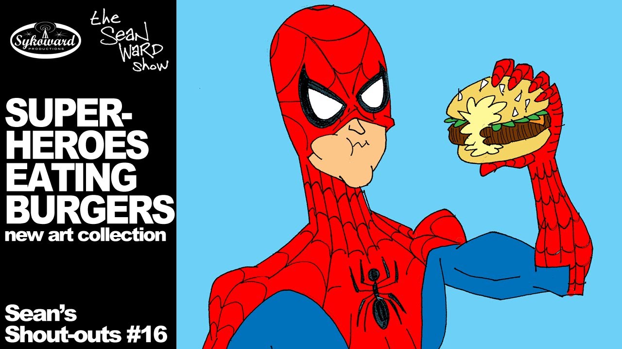 SUPERHEROES EATING BURGERS + Sean's Shout-Outs #16 - YouTube