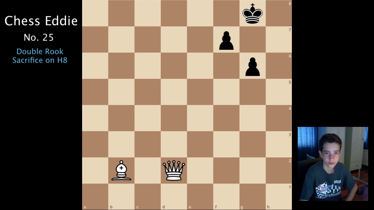Double Rook Sacrifice on H8 - Chess Eddie - YouTube