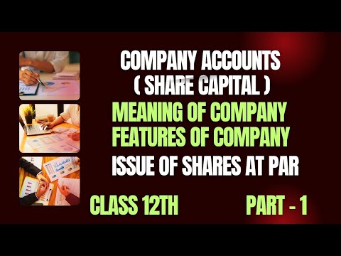 Meaning And Features Of Company | Issue Of Shares At Par | Class 12th ...