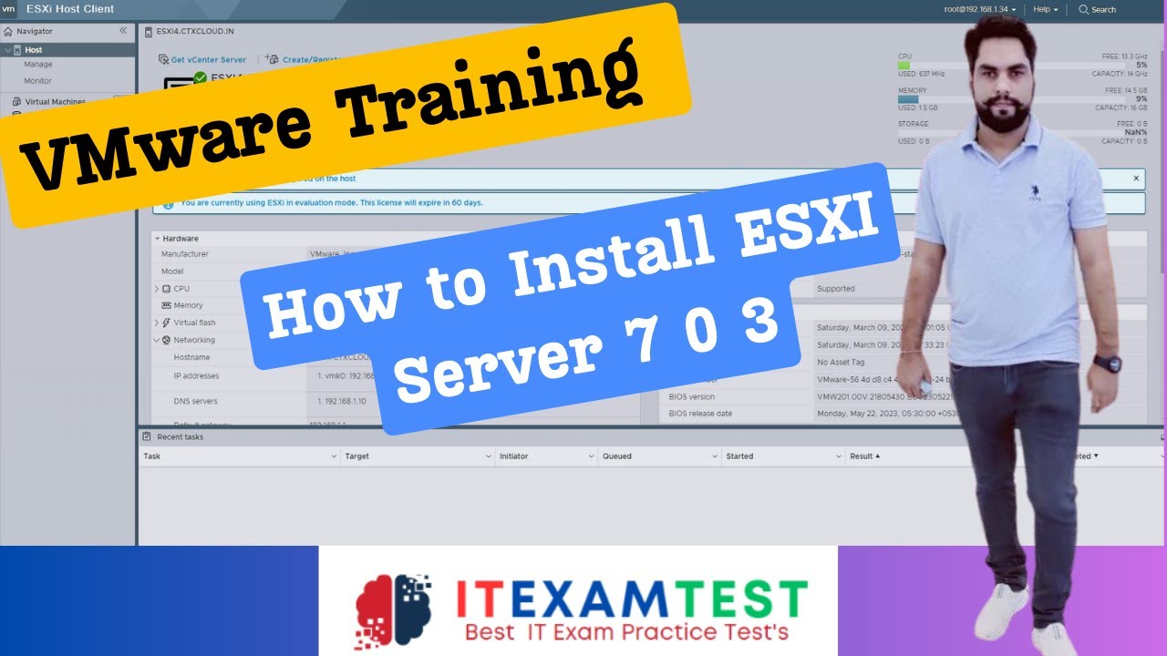 VMware Training : 1 How to Install ESXI Server 7 0 3 #vmware #esxi ...