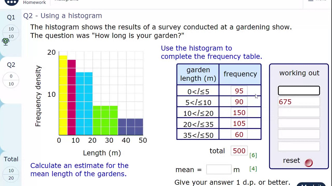 MyMaths Homework - Histograms 2 - YouTube