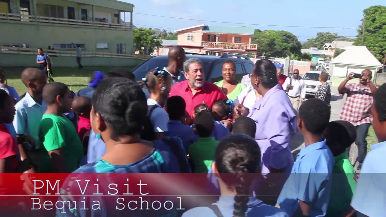 PM Visit Bequia School - YouTube