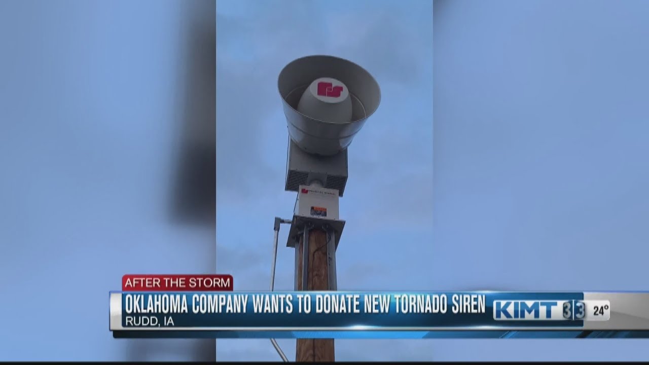 Oklahoma company wants to donate new tornado siren to Rudd - YouTube