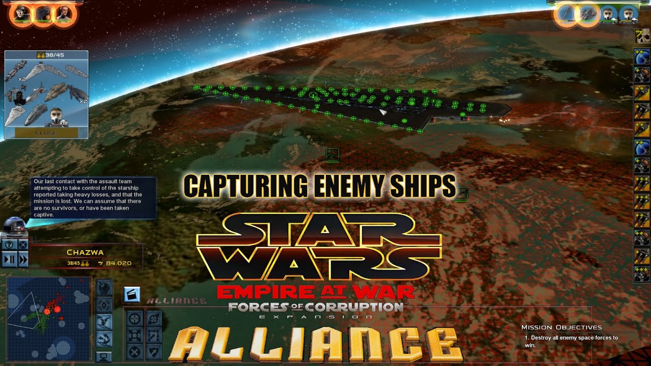 Capturing enemy ships - Star Wars - Empire at War - YouTube
