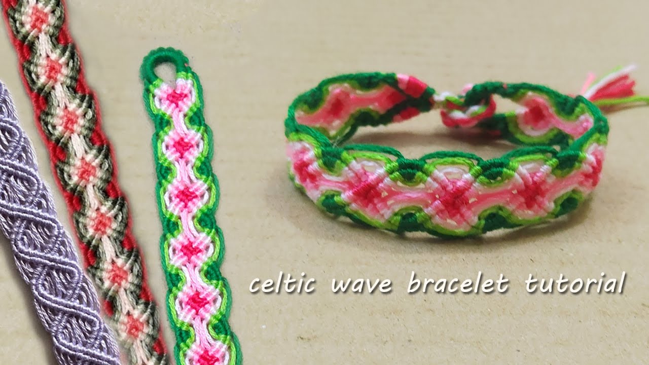 How to make mini celtic wave friendship bracelet? - YouTube