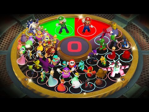 Super Mario Party MiniGames - Luigi Vs Mario Vs Yoshi Vs Dry Bones (Master Cpu)