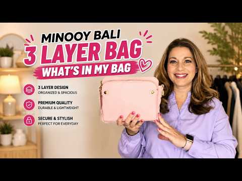 MINOOY 3 IN 1 BAG REVIEW | BALI 3 LAYER CROSSBODY, SHOULDER BAG AND CLUTCH | WHAT'S IN MY BAG