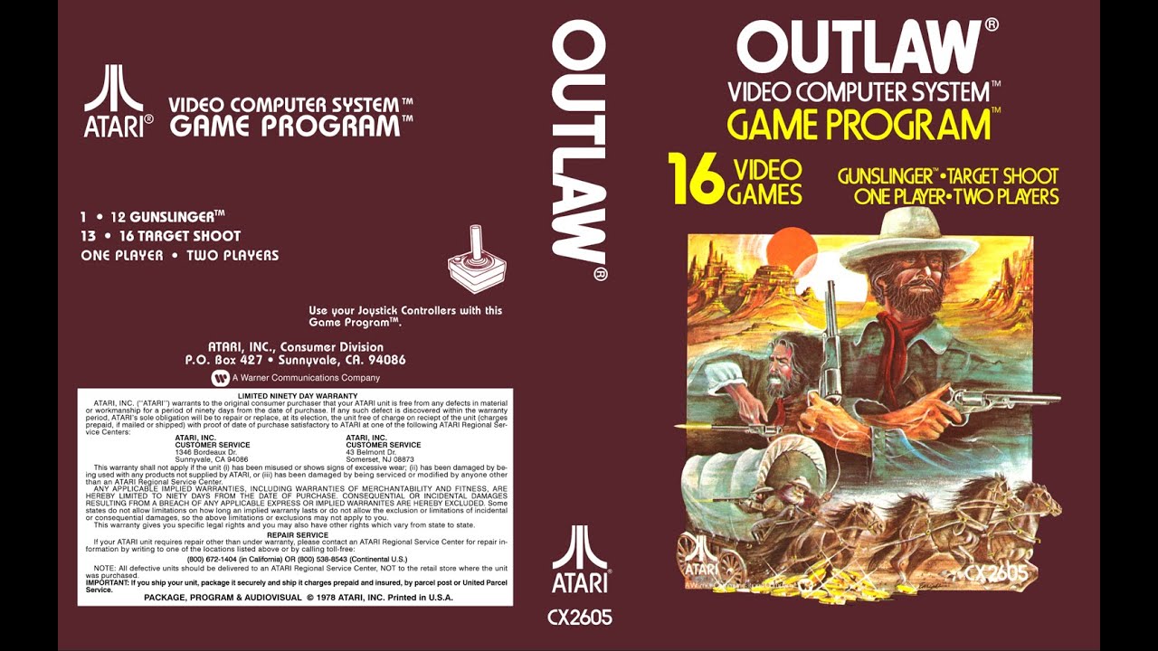 Atari 2600 in 10 minutes: Outlaw (1978) - YouTube