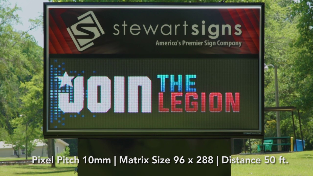 10mm 96-High TekStar LED Sign | Civic LED Signs - YouTube