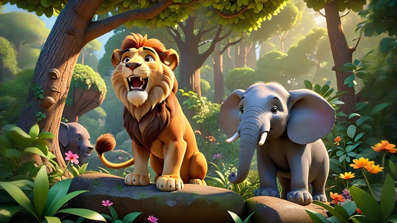 Talking Lion Roar Song | Fun Animal Action Song for Kids | Preschool ...