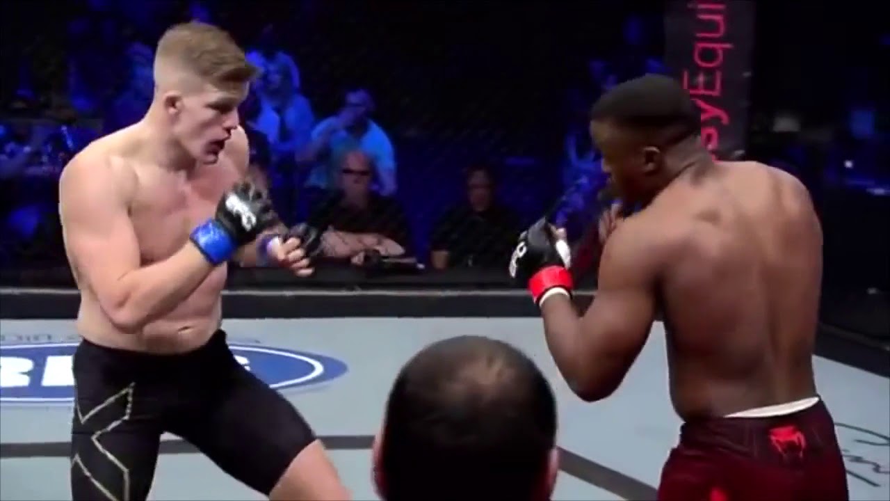 Spinning back fist ko in mma - YouTube