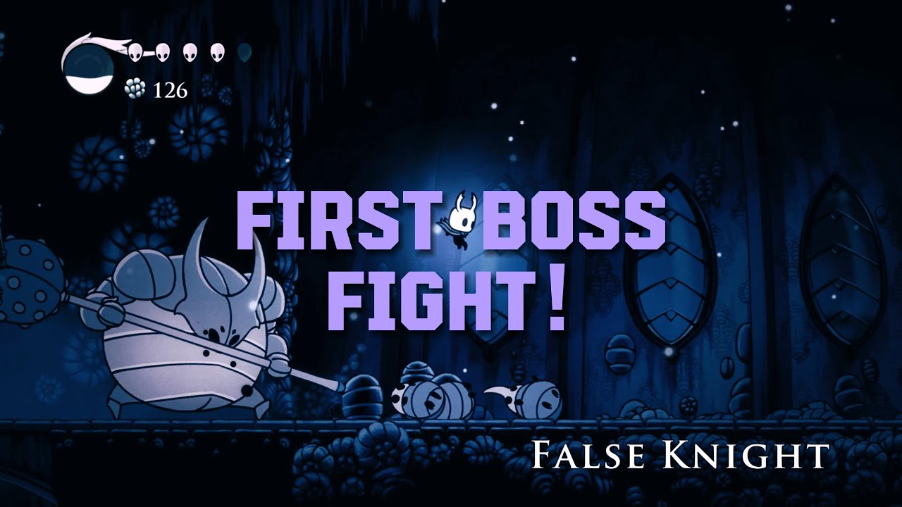 Hollow Knight- False Knight Boss Fight! | First Boss Fight! (4k) - YouTube