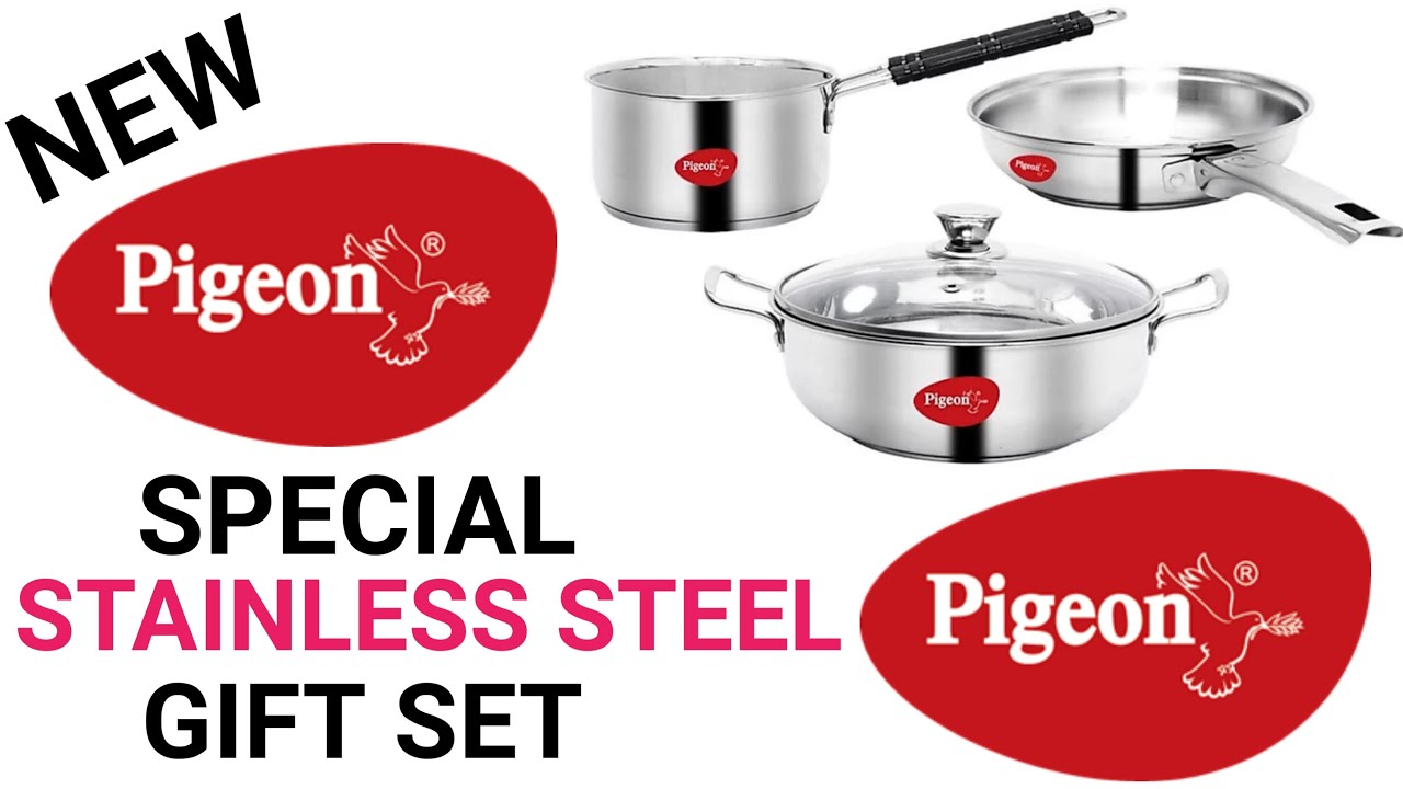 Pigeon Special Stainless Steel Gift Set - YouTube