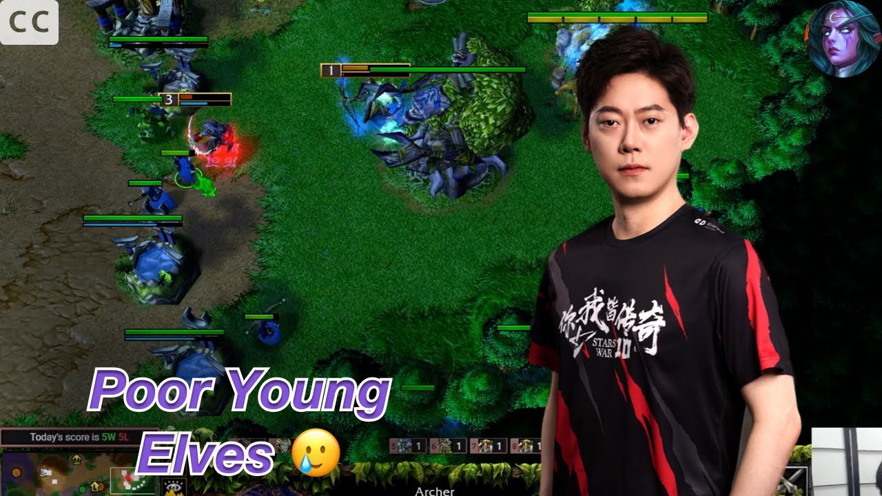 [Eng Sub] Warcraft 3｜Moon｜⭐⭐⭐ Poor Young Elves 🥲｜NE Mirrors - YouTube