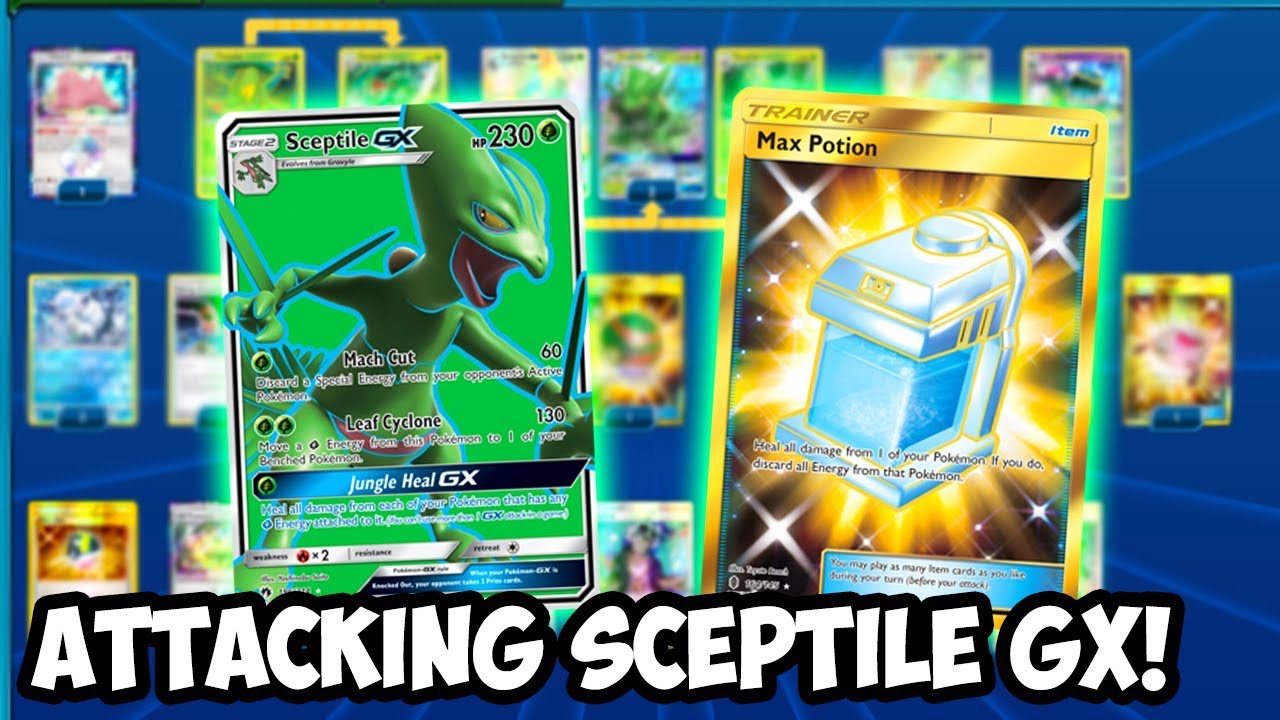 Sceptile Tanks! Attacking Sceptile GX Deck! Max Potion/Alolan Muk ...