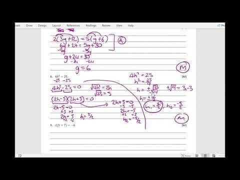 WBHS - Year 9 Extension - MYE - Part 2 Algebra Solving - YouTube