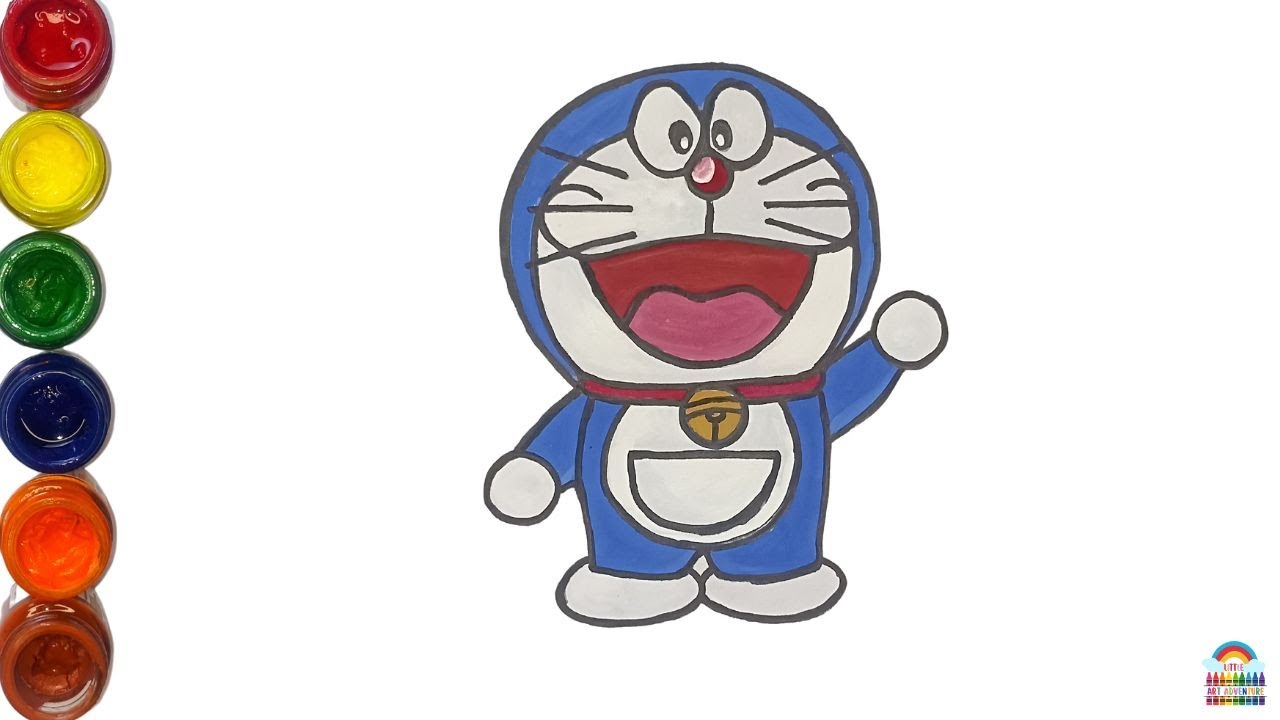 Doremon Drawing | Step by Step Art for Kids | Little Art Adventure ...