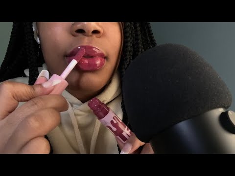 ASMR | Lip Gloss Application 🎀 (mouth sounds + personal attention ...