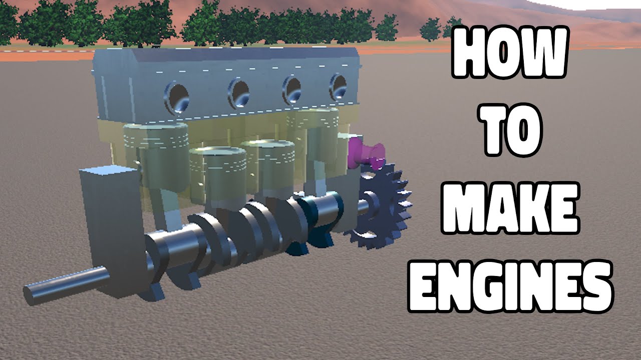 Simple GearBlocks engine tutorial (Check Description) - YouTube