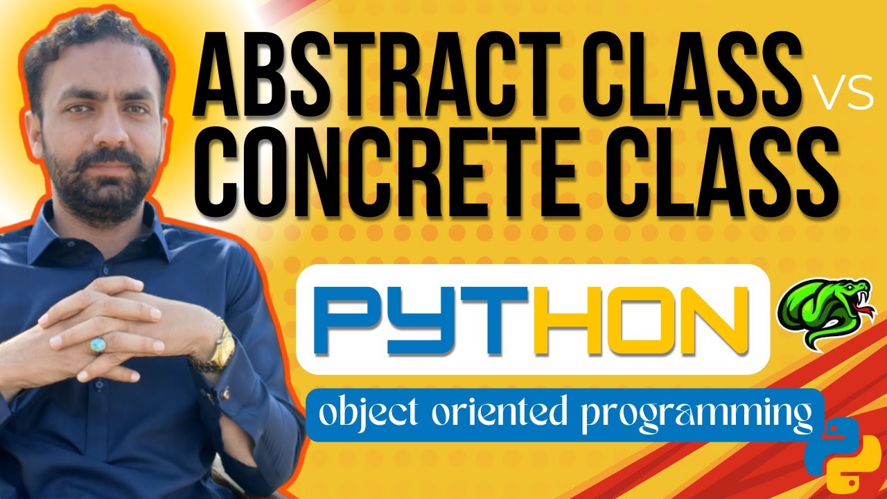 Lec-67: abstract class | concrete class | abstract method | concrete method python full course ...