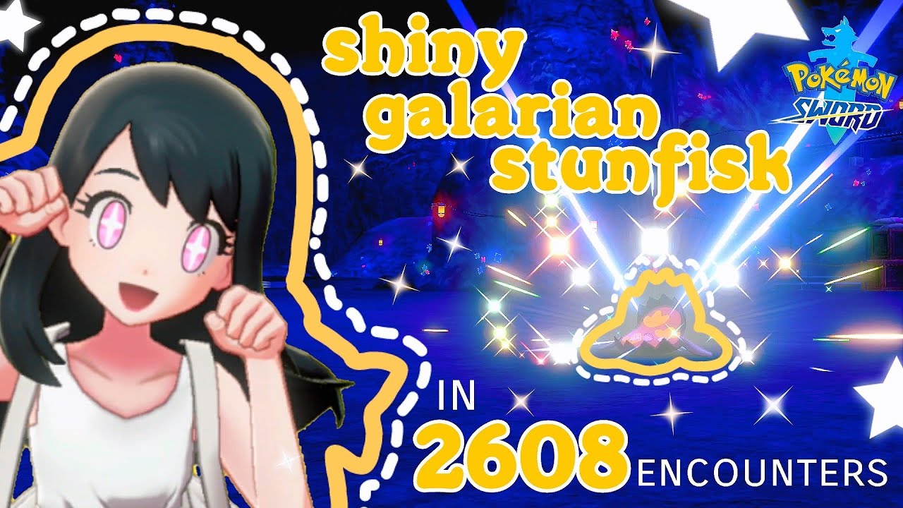 SHINY GALARIAN STUNFISK in 2608 ENCOUNTERS (Pokemon Sword) ♡ - YouTube