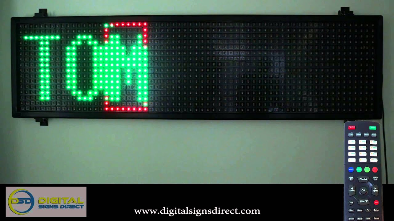 DigitalSignsDirect Tri-Color LED sign Tutorial - YouTube