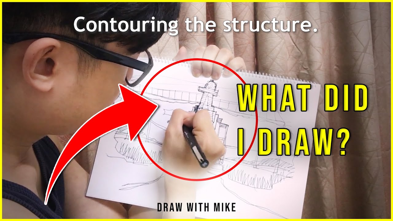How To Draw Outdoor Scenes on Sketchbook (Narrated Art) 【速写】 - YouTube