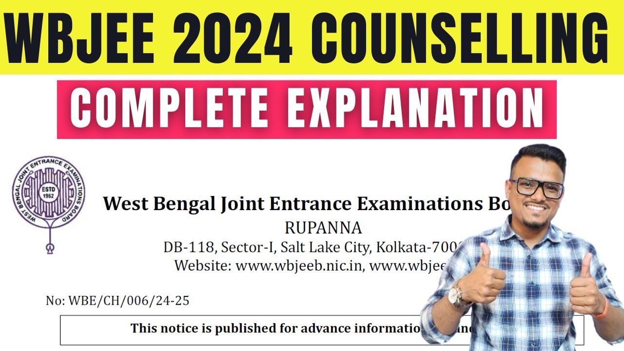Detail Explanation | WBJEE 2024 Counselling | New Update | WBJEE 2024 ...