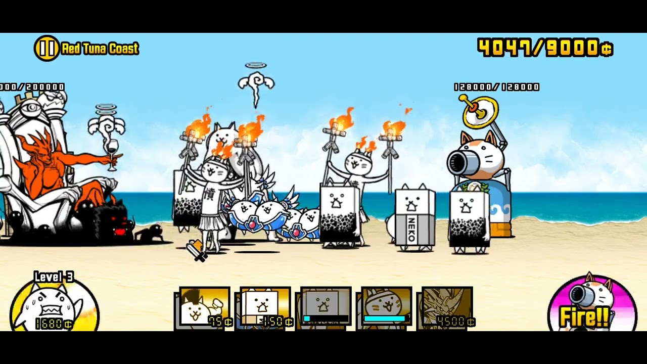 Battle Cats SoL 7-1 Red Tuna Coast ⭐️⭐️⭐️ - Sea of Tuna Stage 1 - YouTube