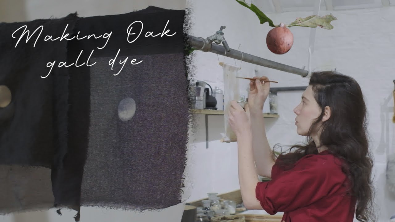 Natural dye with Oak galls - YouTube