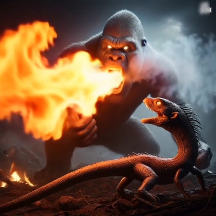 the incredible hybrid of gorilla 🦍 and lizard 🦎 #hybridminds #lizard # ...