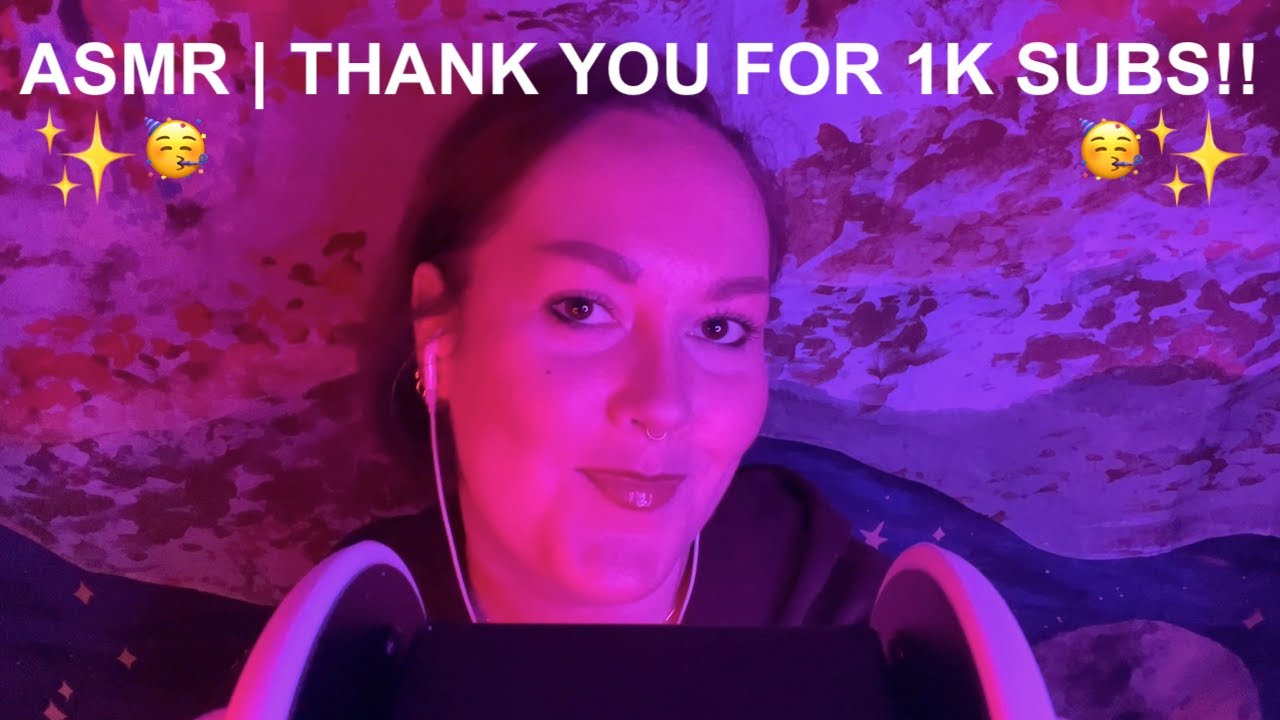 ASMR | Thank You For 1k Subs! 💖 - Ear Triggers: Brushing, Scraping ...