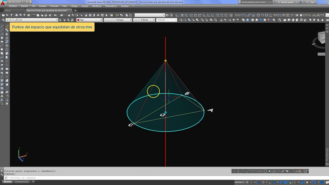 08 Ejercicio: Puntos que equidistan de otros tres - YouTube