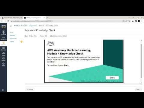 AWS Academy Machine Learning | Introducing Forecasting || Module 4 Knowledge Check - YouTube