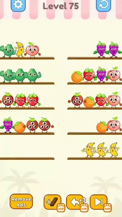 Fruit Color Sort Puzzle Level 75┃Complete Level┃Sorting Games - YouTube