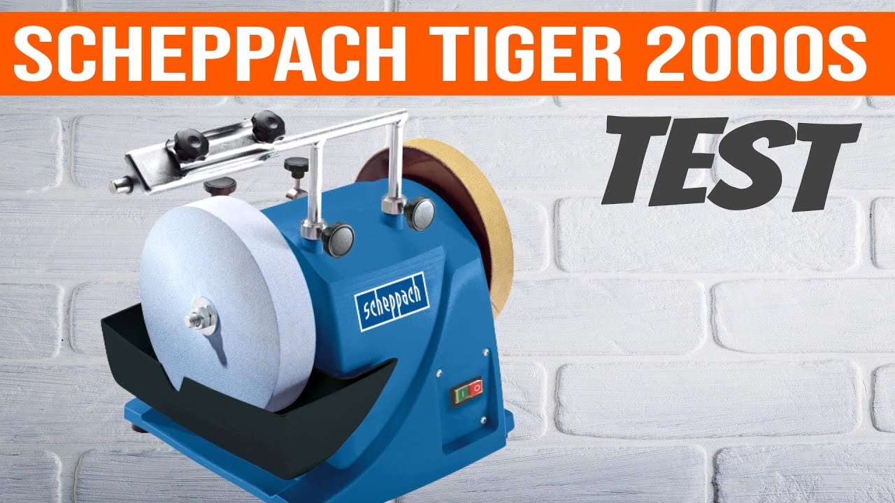 Test Messer schärfen Scheppach Tiger 2000s Nassschleifmaschine - YouTube