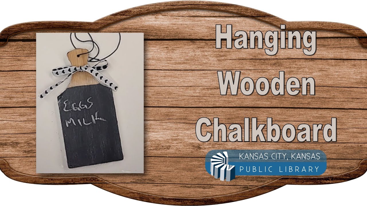Take Home Kit: Wooden Chalkboard - YouTube