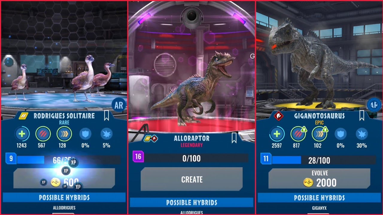 Unlock dinosaurs including legendary dinosaur | Jurassic world alive ...