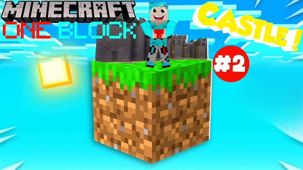 I build my dream castle in one block|Minecraft one block #2 - YouTube